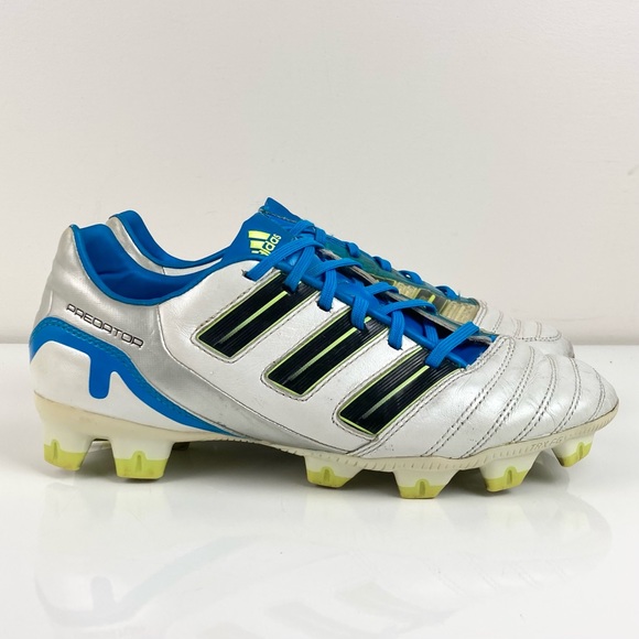 adidas | Shoes | Adidas Mens Adipower Predator Trx Fg White Blue Soccer ...